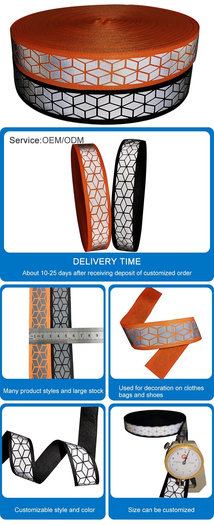 Reflective Webbing High Quality Customizable Size Color, High Quality ...