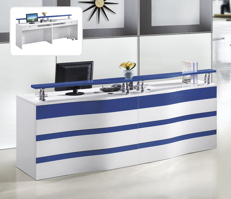 Modern Big Size Black Round Reception Desk Dimensions For Hotel And ...