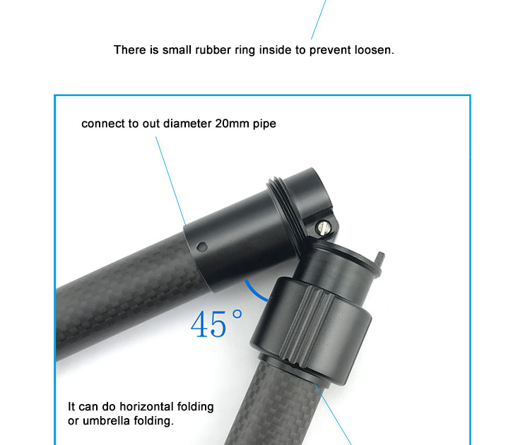 20mm Folding Arm Tube Joint Cnc Aluminum Alloy Lateral Foldable ...