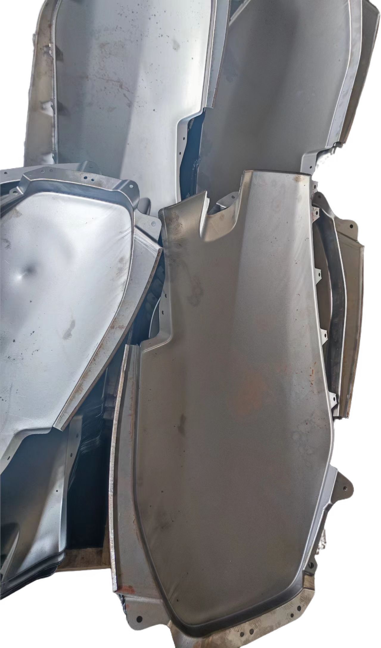 Custom deep drawing motorcycle left panels and right panels