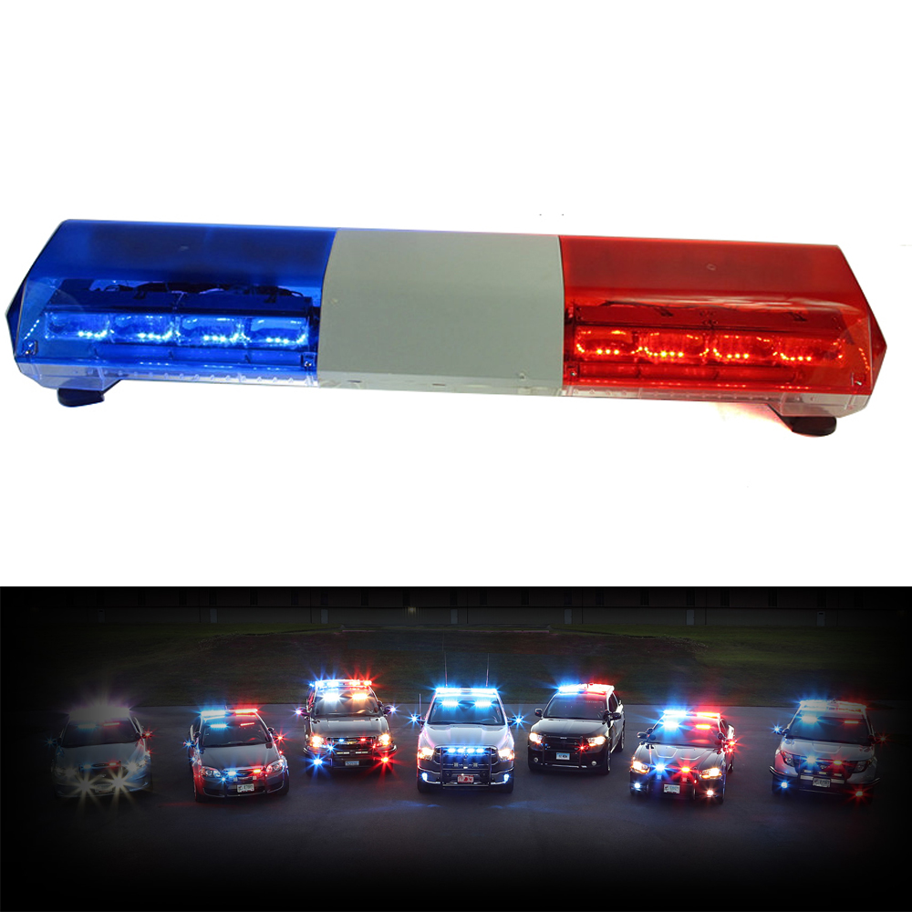 Police Equipment Bar Full Size Led Warning Lightbar Speaker Red Blue ...
