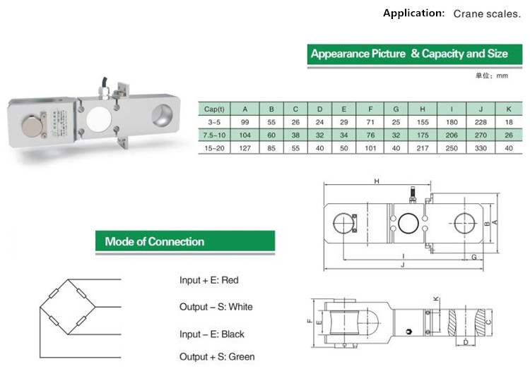 Gravity Hanging Tension Electronic Crane Scales Load Cell, High Quality ...