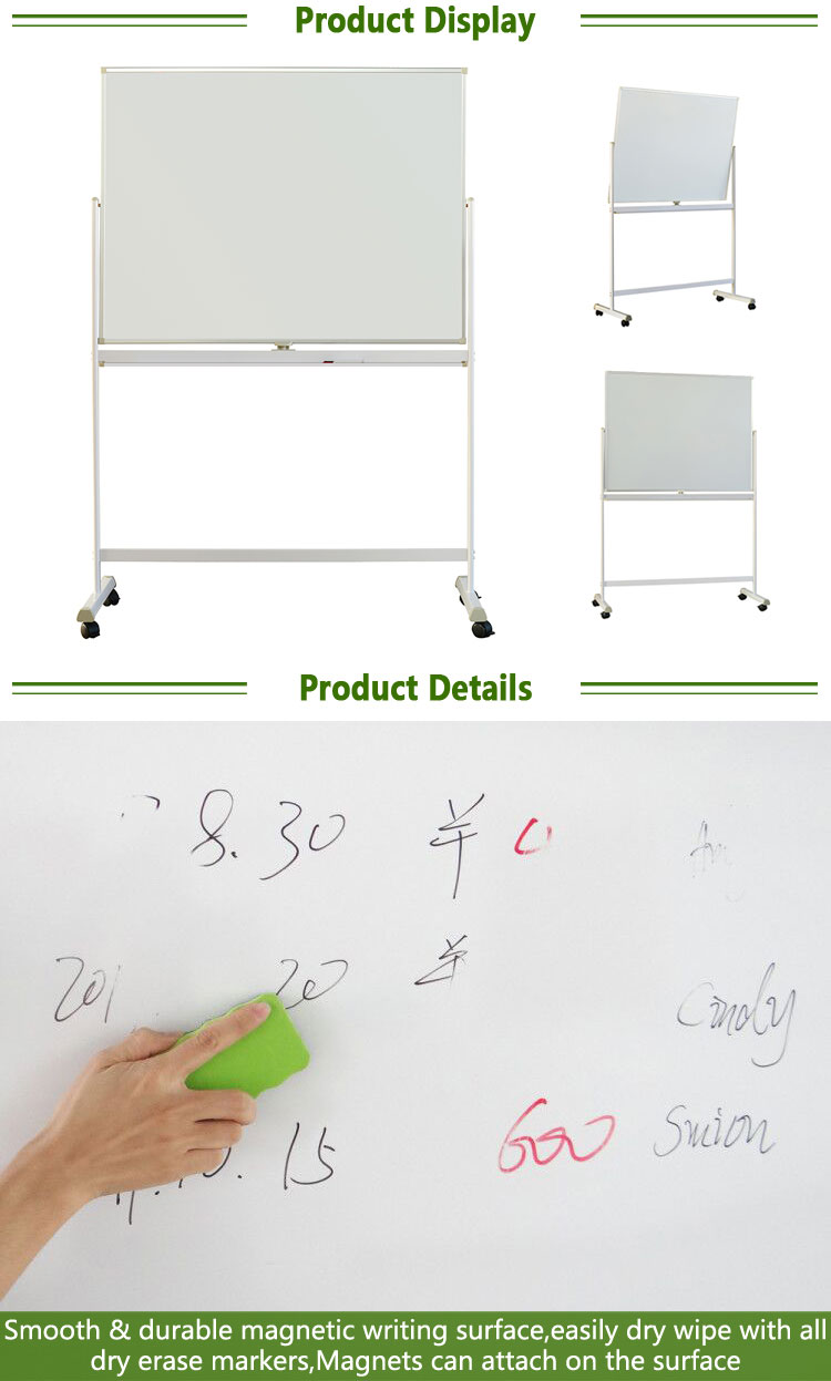 Custom Rotating Whiteboard Double Side Movable Whiteboard Magnetic ...