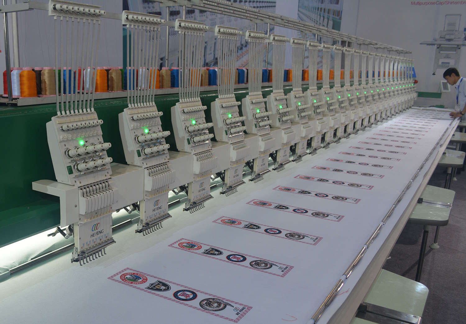 12 Heads Flat Embroidery Machine From Hefeng Brand, High Quality 12 ...