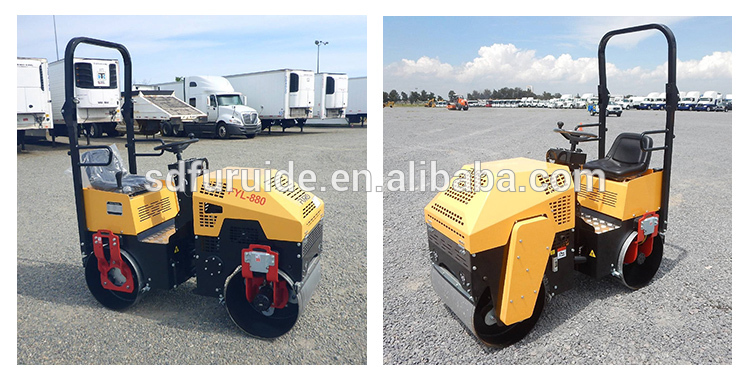 Hydraulic 1 Ton Mini Road Roller Compactor (fyl-880), High Quality ...