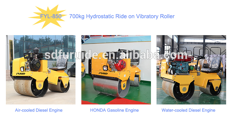 Tandem Drum 700kg Compactor Vibratory Roller (fyl-850), High Quality ...