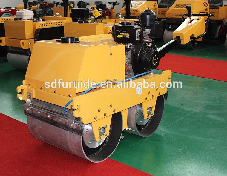 Hydrostatic Double Drum Small Hand Vibratory Roller (fylj-s600c), High ...