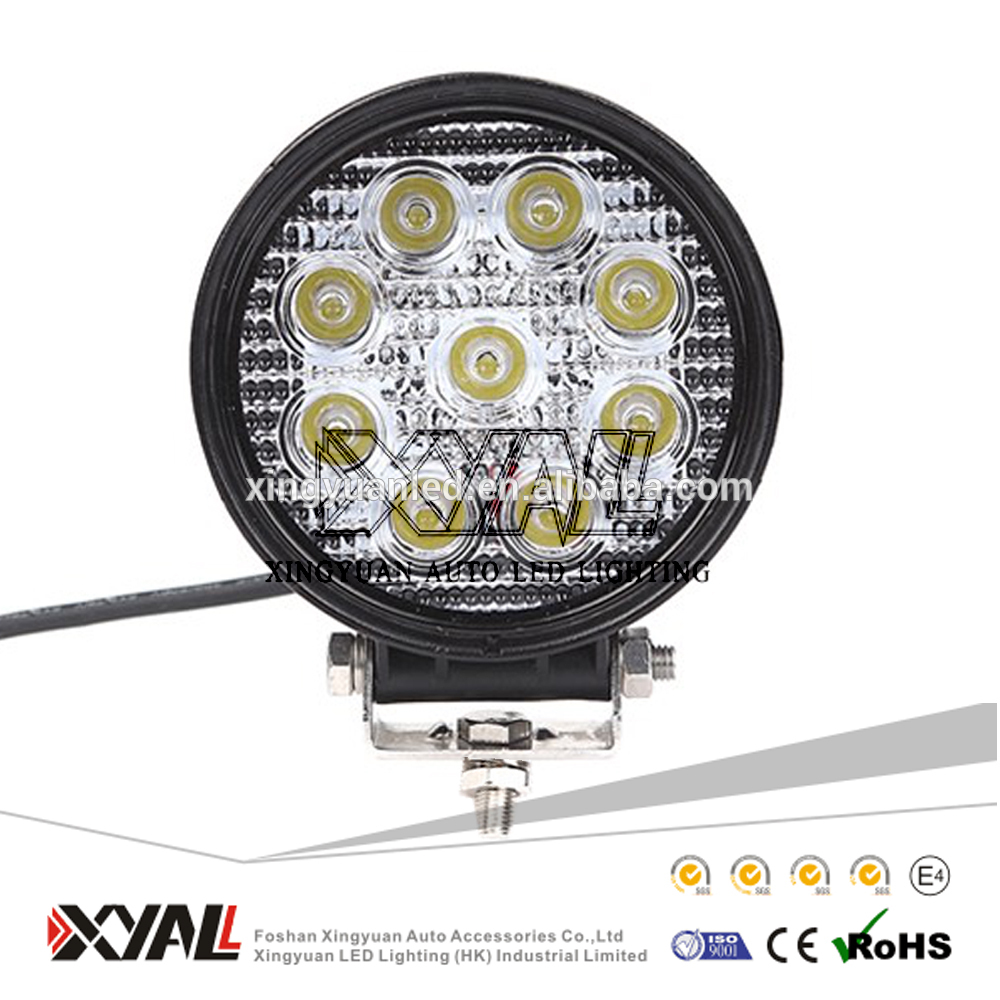 Auto Led Work Light 4.3inch 9led Flood Spot Beam Square Round Worklight ...