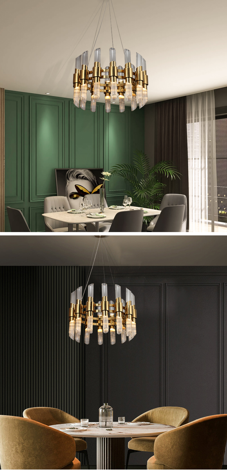 Modern Luxury Palace Round Glass Led Pendant Light, High Quality Modern ...