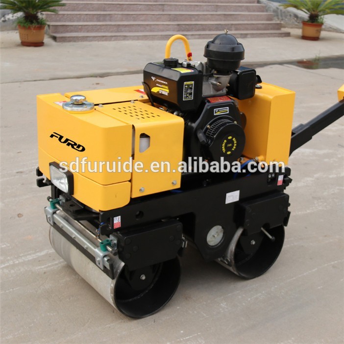 9hp Variable Speed Double Drum Vibratory Roller Machine With 800kg ...