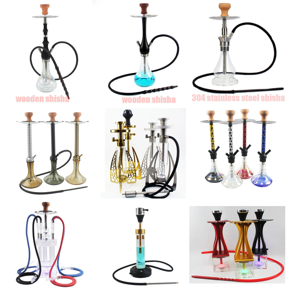 New Model Hookah Aluminum Maya Shisha Huka Glass Smoke Pipe, High ...