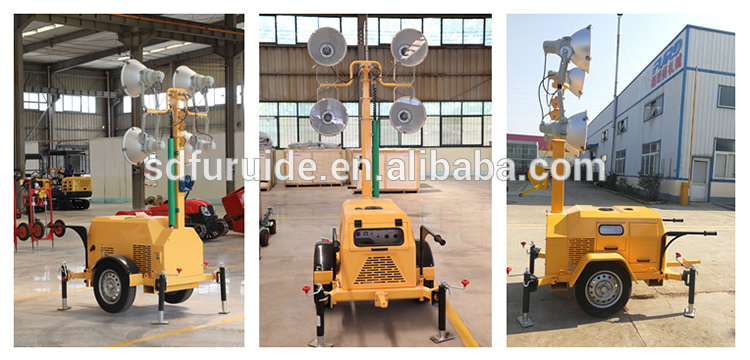 Night Construction Diesel Generator Light Tower, High Quality Night ...