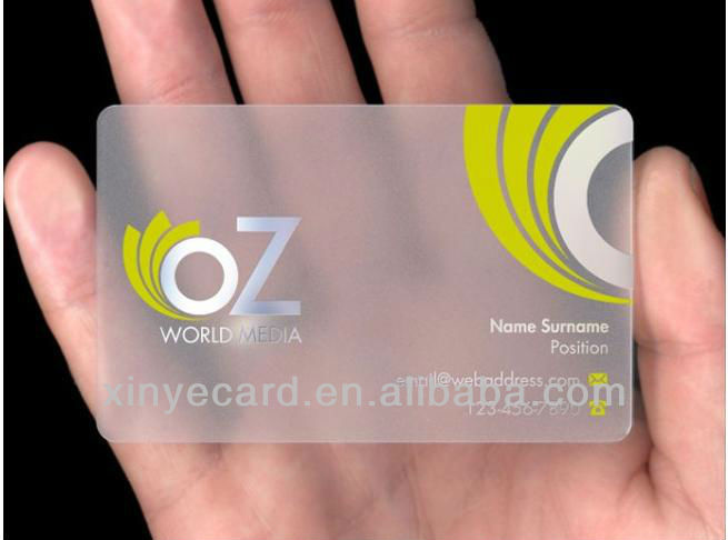 Frosted Matte Surface Transparent Visiting Business Card, High Quality ...