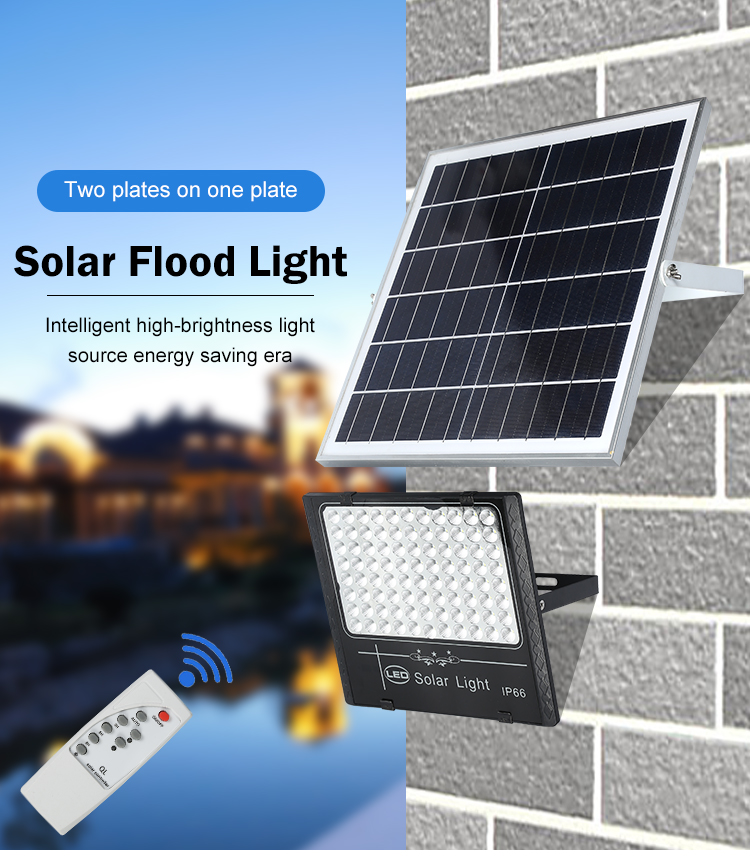 Remote Control Optically Controlled Ip66 Solar Flood Light, High ... Remote Control Optically Controlled Ip66 Solar Flood Light, High ...