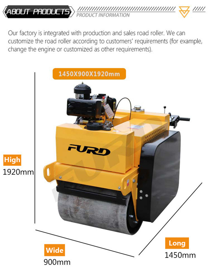 Small Road Roller Compactor Machine Fyl-s600 small Road Roller ...