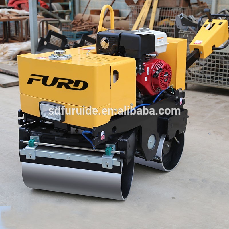 Small Walking Behind Double Drum Compactor Machine Road Roller Fyl-800 ...