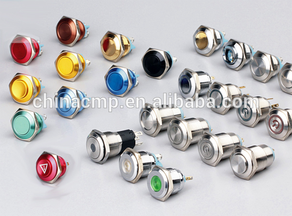 Mechanical Metal Waterproof Push Button Switch Iilumination Push Button ...