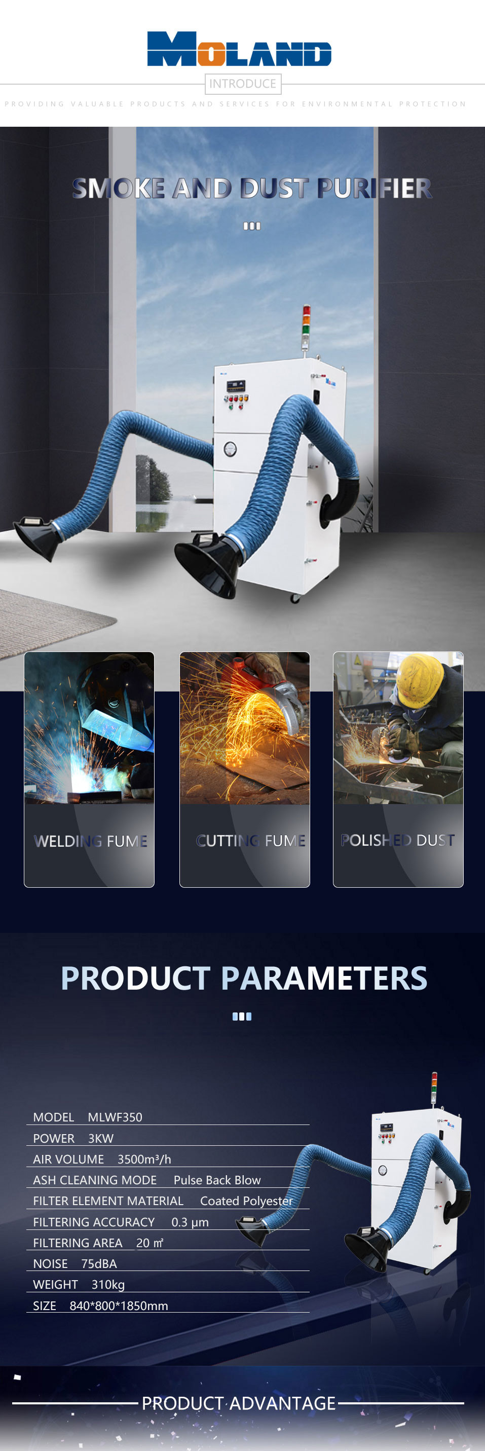 Welding Dust Collection Fume Extractor, High Quality Welding Dust ...