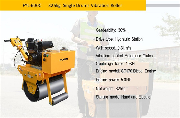 300 Kg Hand Held Small Road Roller Compactor Fyl-600c 300 Kg Hand Held ...