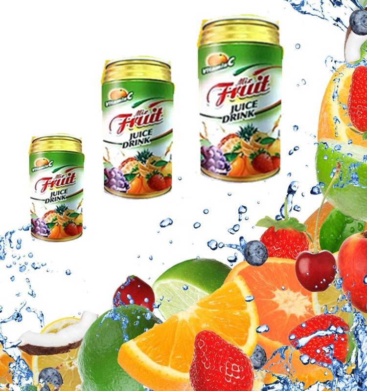 330ml Can (tinned) Fruit Juice Drink Blueberry Peach Mango Flavor, High ...