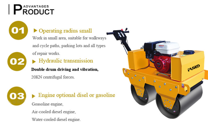 Self-propelled Mini Vibratory Roller Compactor With Ce, High Quality ...