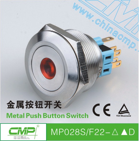 Cmp 28mm Series Led Double Action Knife Push Button Switch Ce And Tuv ...