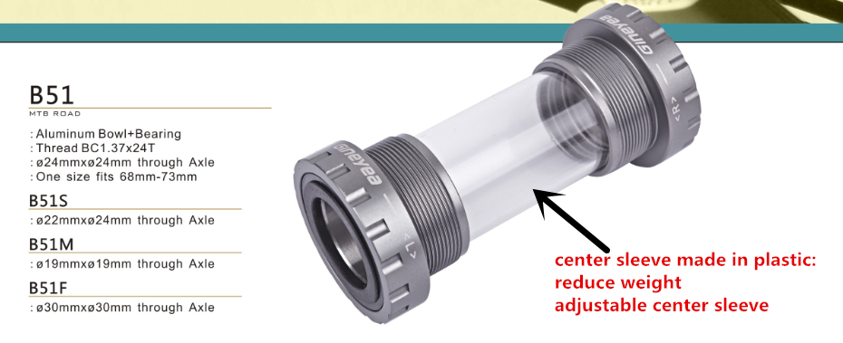 Bottom Bracket Shell 68MM BB Thread Type Crankset Bearings BB51 Mtb ...