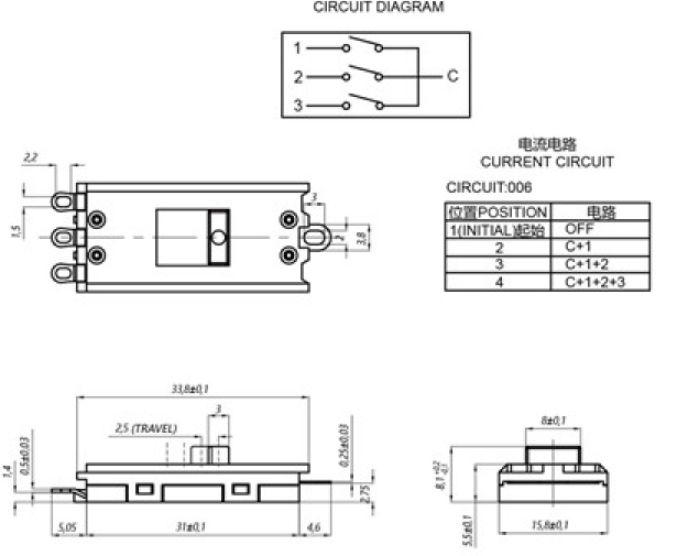 10a 250vac Slide Switch For Hair Dryer Cqc Approval Switch Knd-1-ns ...