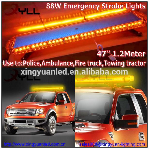 12v 24v 88w Amber Warning Strobe Light Bar Waterproof Led Light Bar ...