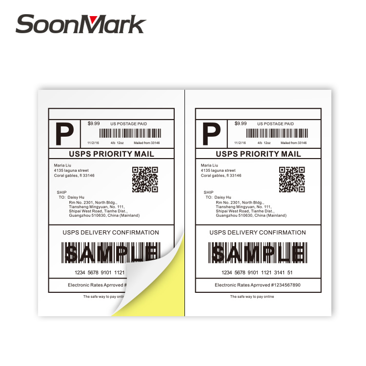 Half Sheet Adhesive Shipping Labels A4 Paper Sticker, High Quality Half ...