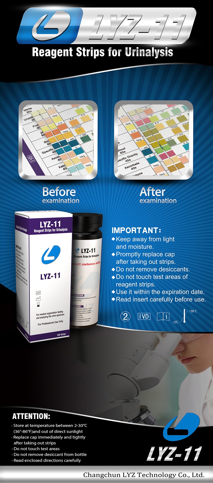 Accurate 11 Parameters Urinalysis Reagent Test Strips, High Quality ...