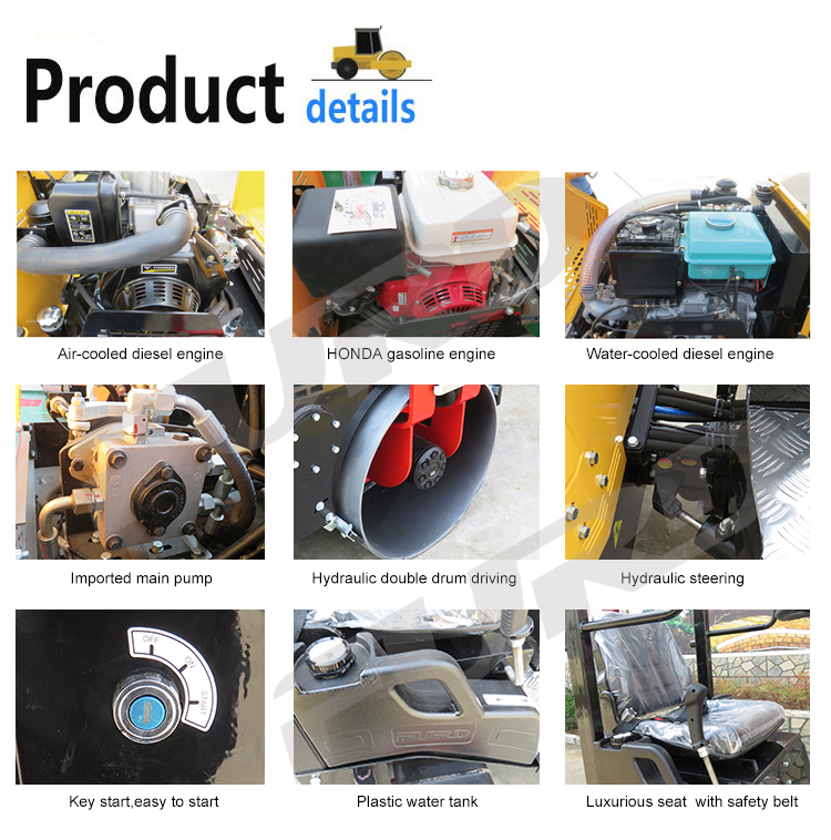 Small Drum 1 Ton Asphalt Roller Compactor (fyl-880), High Quality Small ...