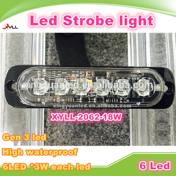 18w Led Car Strobe Light Flashing Ultra Thin Surface Mount Car Grille ...