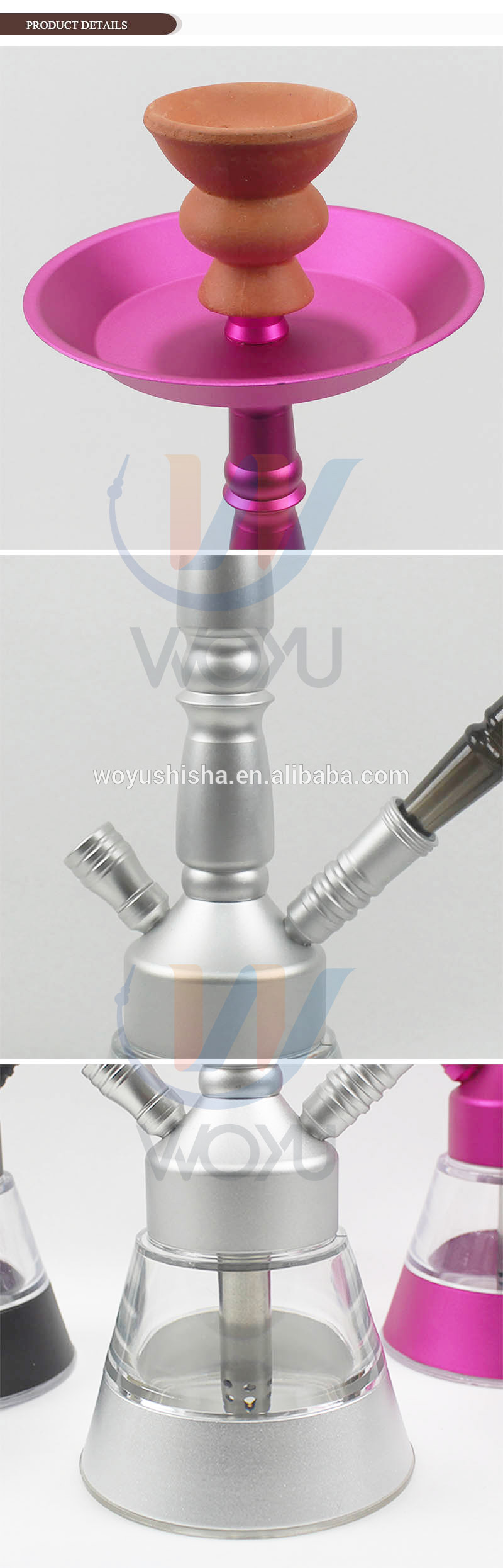 Woyu Dubai Aluminum Sheesha Narguile Chicha Pipes Shisha Hookah, High ...