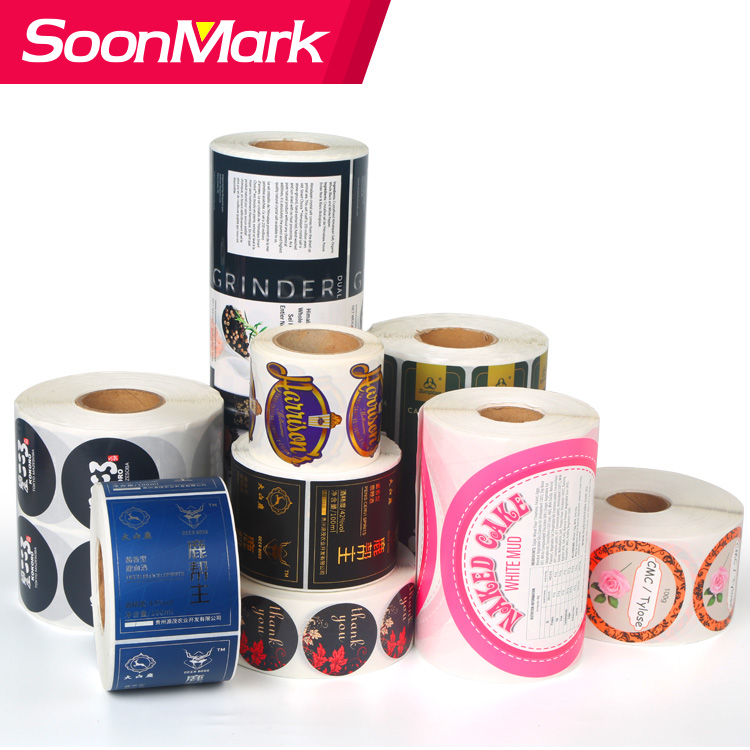 Custom Round Printed Clear Gloss Logo Labels Roll, High Quality Custom ...