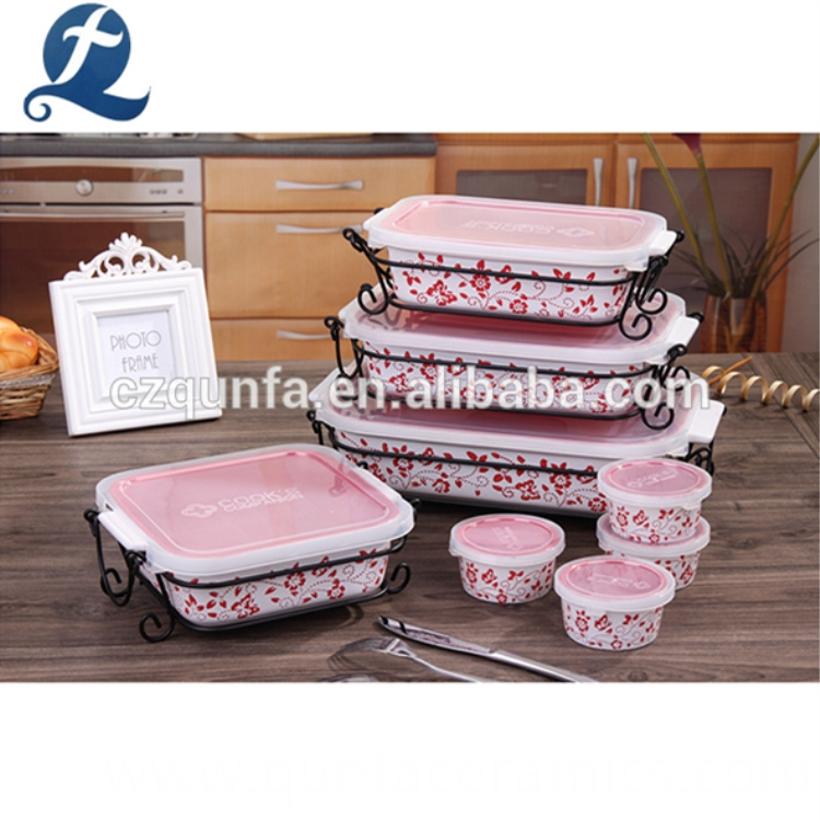 Custom Multilayer Colorful Ceramic Bakeware Set China Manufacturer