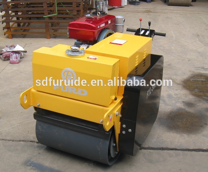 Water-cooled Diesel Engine Walking Behind Double Drum Compactor Machine ...