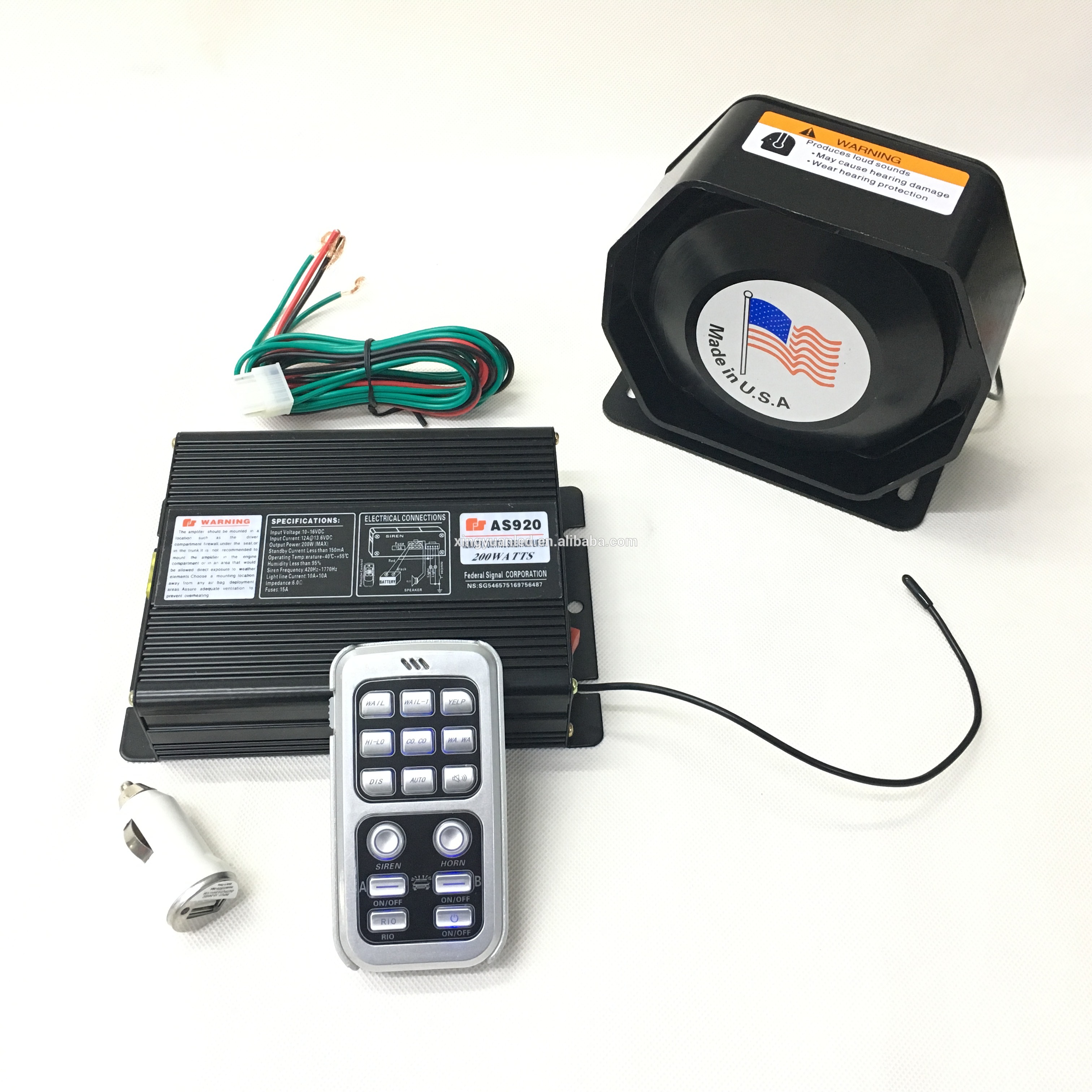 Ambulance Emergency Electric Horn 100w 200w 300w Remote Control ...