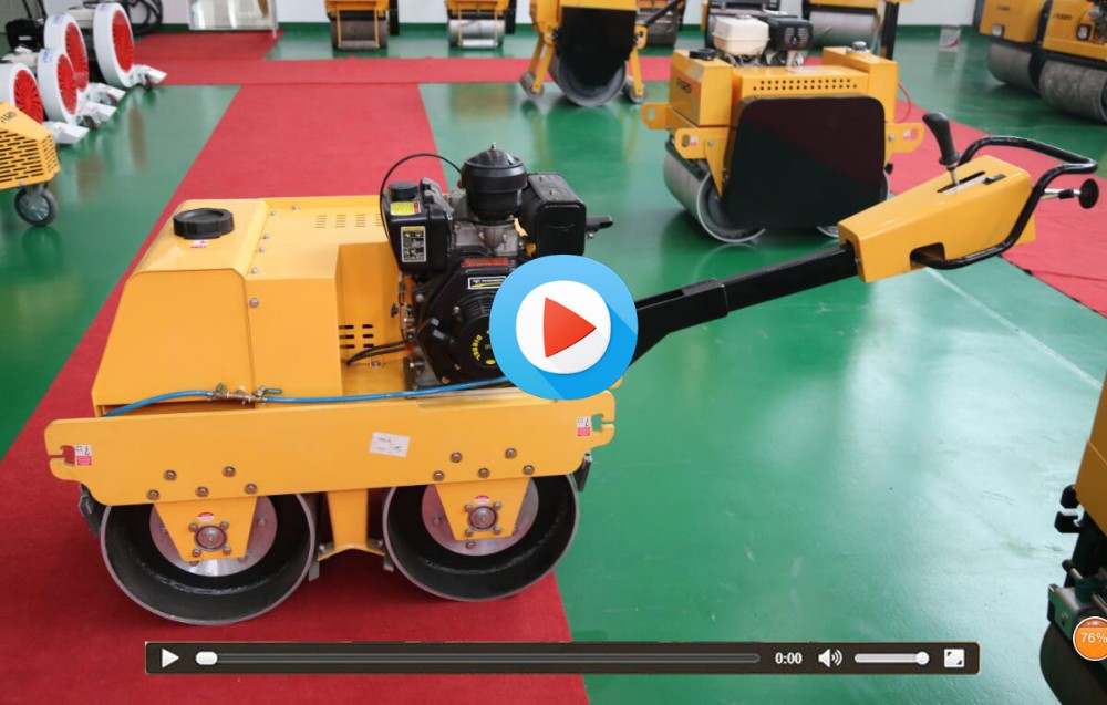 600kg Double Drum Hand Soil Compactor Vibratory Roller For Sale (fylj ...
