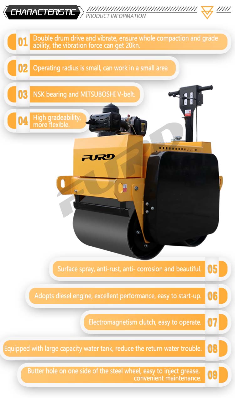 Asphalt Hand Roller Soil Compactor Machine Compaction Rollers For Sale ...