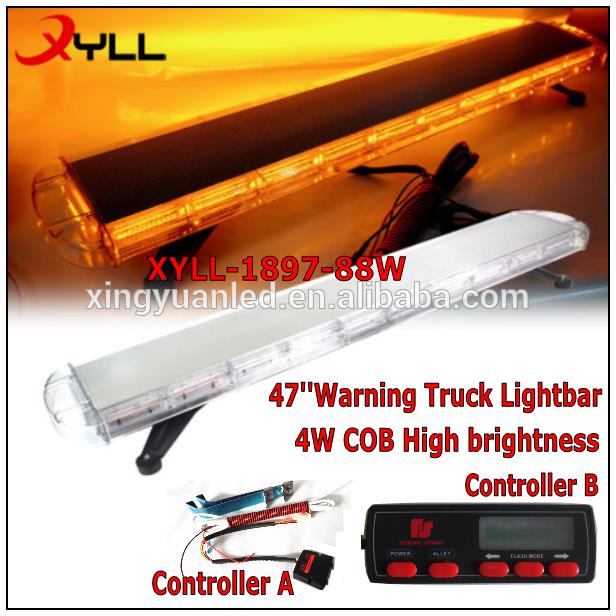 47'' Cob Warning Flash Amber Led Light Bar ,waterproof Cob Strobe ...