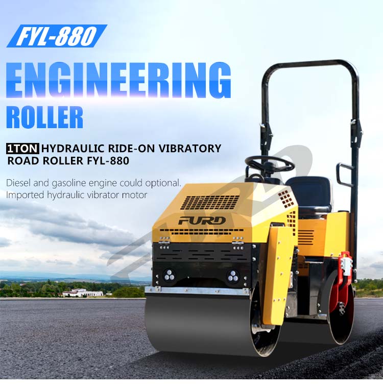 Mini Road Roller Compactor Vibratory Asphalt Compactor Rollersmall Drum ...