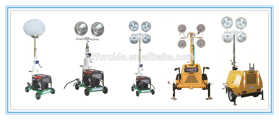 Narrow Body Vertical Mast Diesel Generator Light Tower, High Quality ...