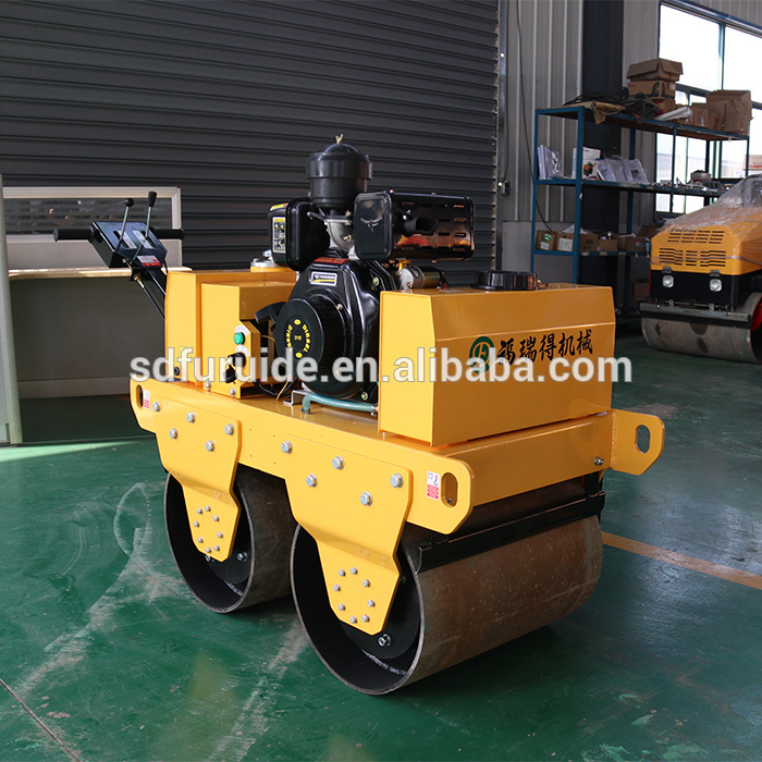 6hp Double Drum Soil Compactor Vibratory Roller Hand Push Road Rollers ...