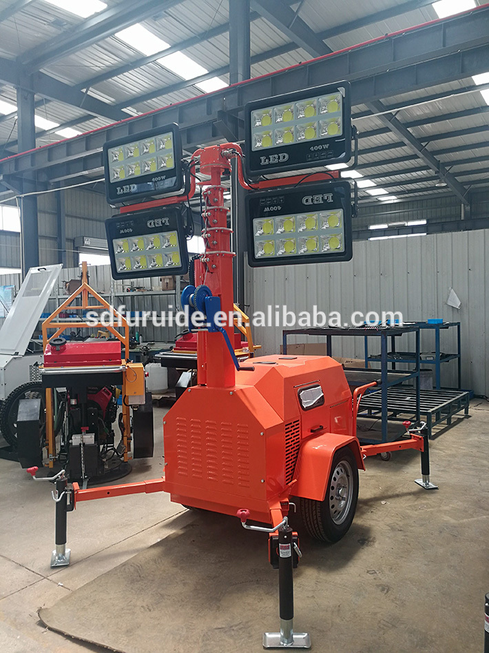 Narrow Body Vertical Mast Diesel Generator Light Tower, High Quality ...