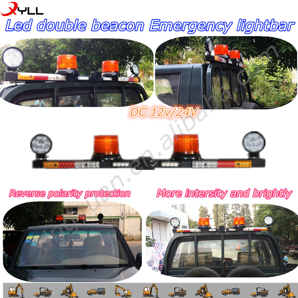 Led Double Amber Beacon And Tail Light Mine Emergency Warning Full ...