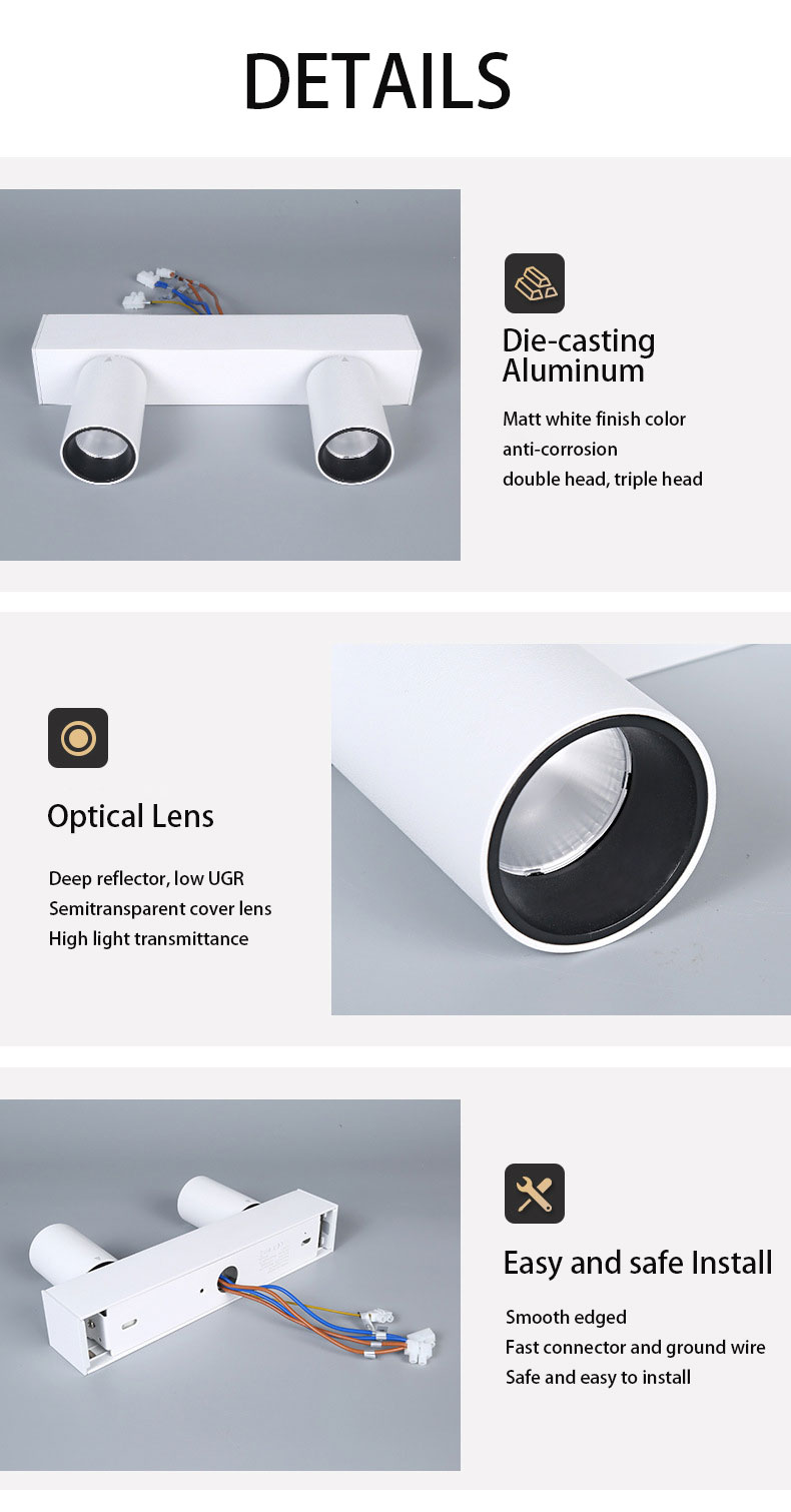 Surface Mounted Ra90 7w Track Spot Light, High Quality Surface Mounted ...