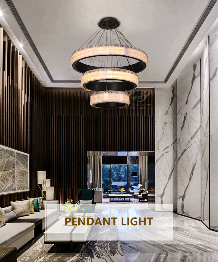 Elegant Indoor Living Room Round Glass Led Chandelier, High Quality ...