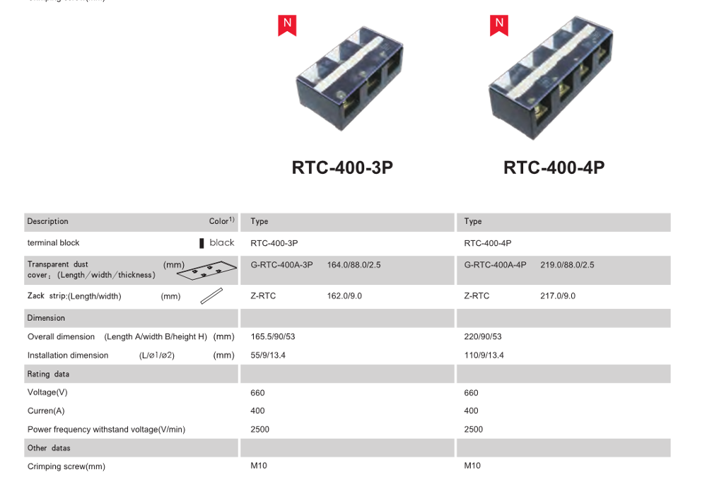 400a Tc Barrier Terminal Blocks 3p 660v 240mm, High Quality 400a Tc ...